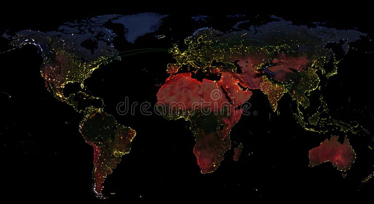 Earth at Night: a Stunning Visualization of Global Light Pollution and Human Settlement Patterns ...