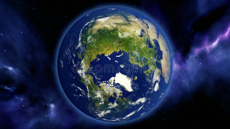 Earth from North Pole Arctic. Animation and Illustration Stock Footage ...