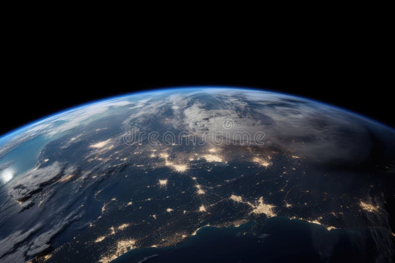 The earth from orbit stock illustration. Illustration of planet - 273469574