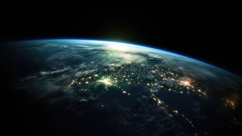The earth from orbit stock illustration. Illustration of planet - 273585503