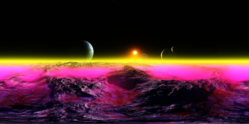 Earth from Orbit, HDRI, 3d Rendering Stock Illustration - Illustration ...