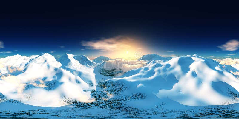 Earth from Orbit, HDRI, 3d Rendering Stock Illustration - Illustration ...