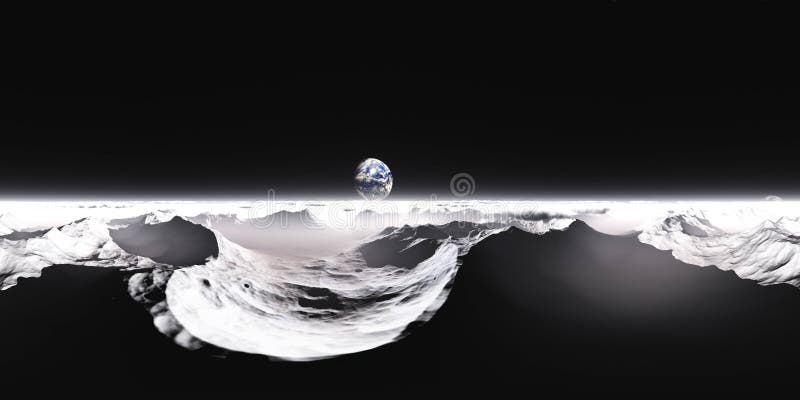 Earth from Orbit, HDRI, 3d Rendering Stock Illustration - Illustration ...