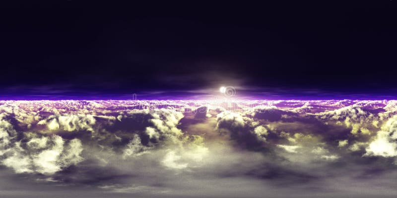 Earth from Orbit, HDRI, 3d Rendering Stock Illustration - Illustration ...