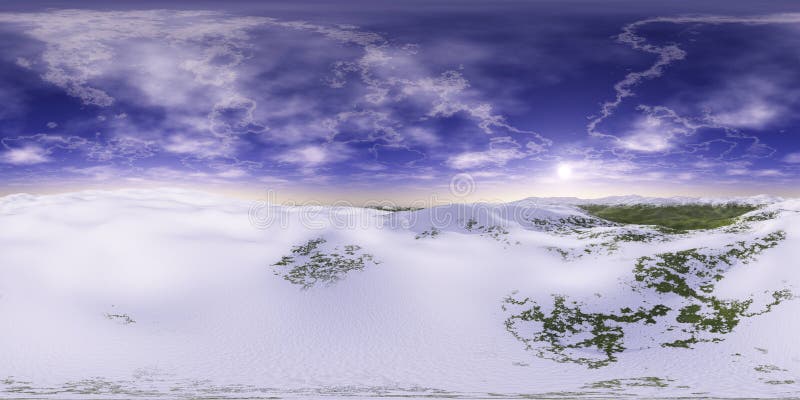 Earth from Orbit, HDRI, 3d Rendering Stock Illustration - Illustration ...