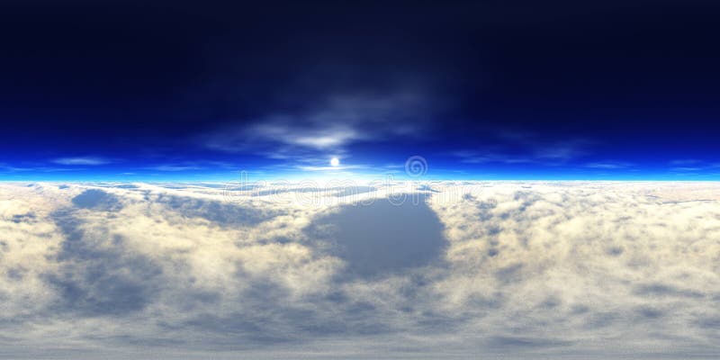 Earth from Orbit, HDRI, 3d Rendering Stock Illustration - Illustration ...