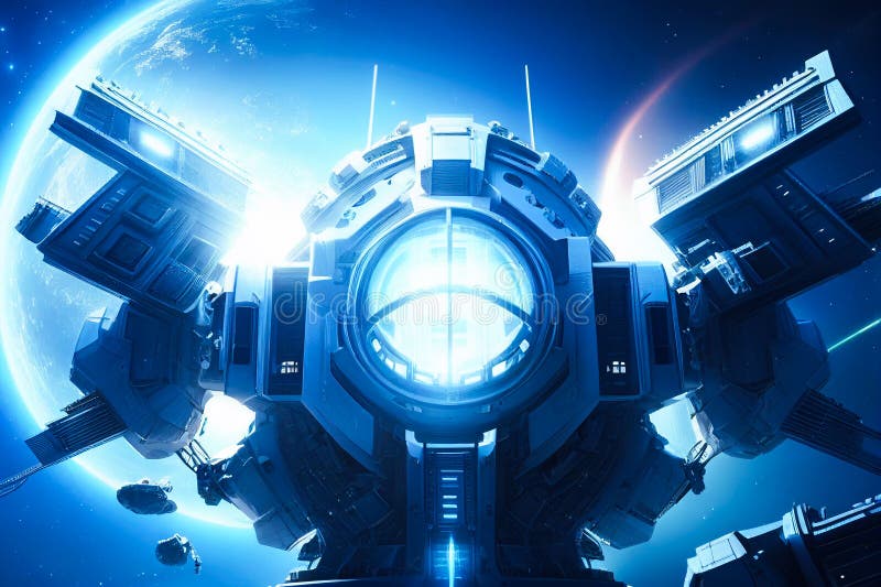 Earth Orbit with Satellite. Satellite Connection. World Global Net ...