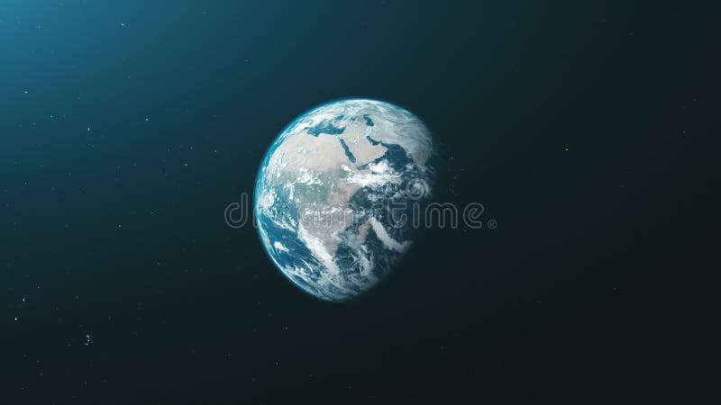 Earth Orbit Zoom Reverse Open Space Background Stock Illustration ...