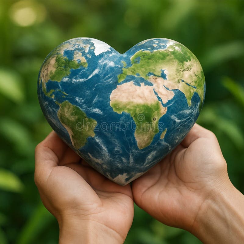 Earth in Our Hands: a Symbol of Global Responsibility and Love Stock ...