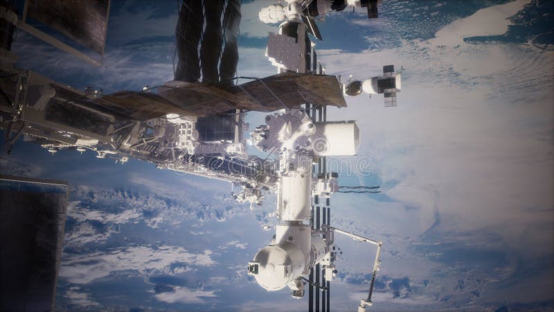 Earth and Outer Space Station Iss Stock Footage - Video of blue ...
