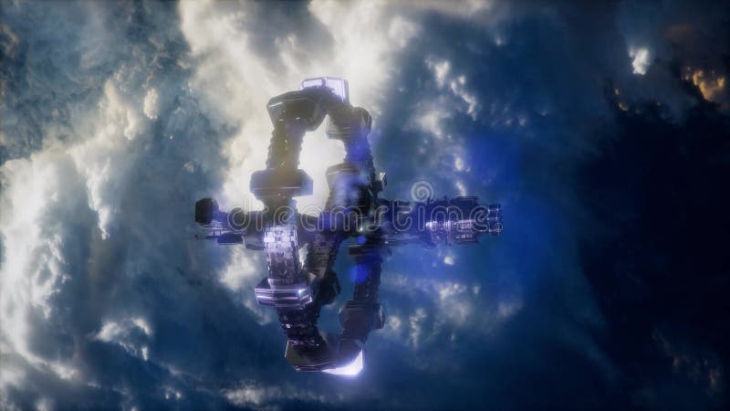 Earth and Outer Space Station Iss Stock Footage - Video of blue ...