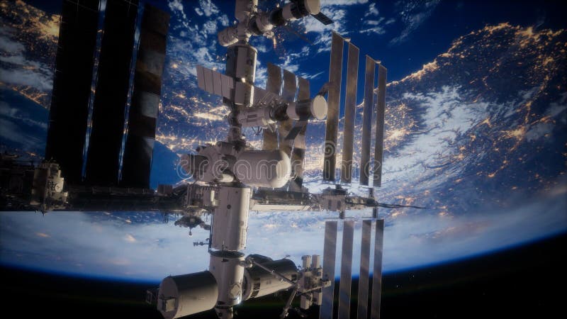 Earth and Outer Space Station Iss Stock Footage - Video of blue ...