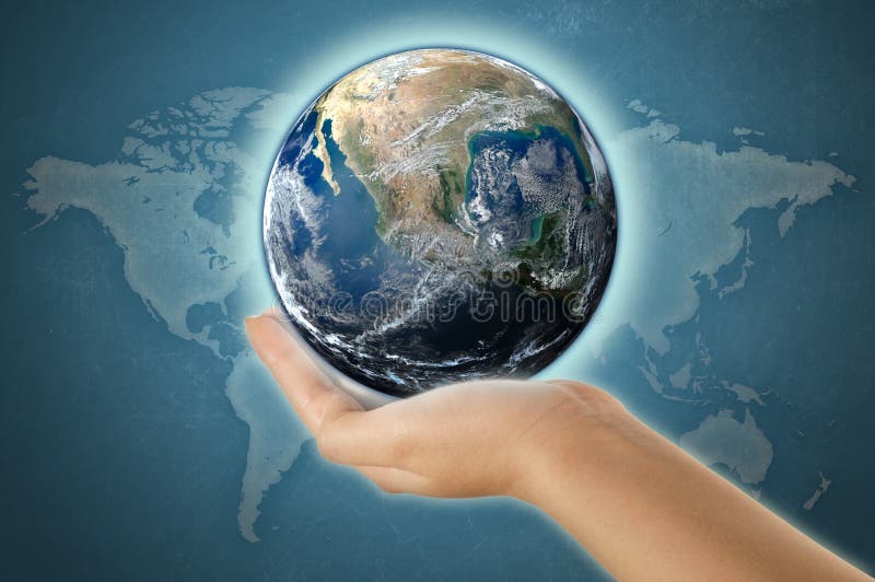 Earth On A Palm Picture. Image: 3732119