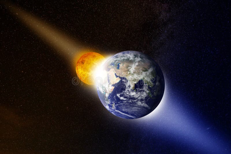 Earth Passing Around the Sun in Distance, Deep Space Concept Wallpaper ...