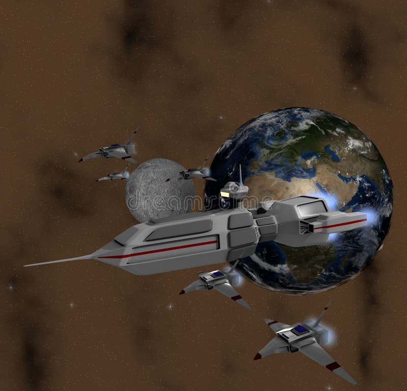 Earth Patrol stock illustration. Illustration of space - 12409620