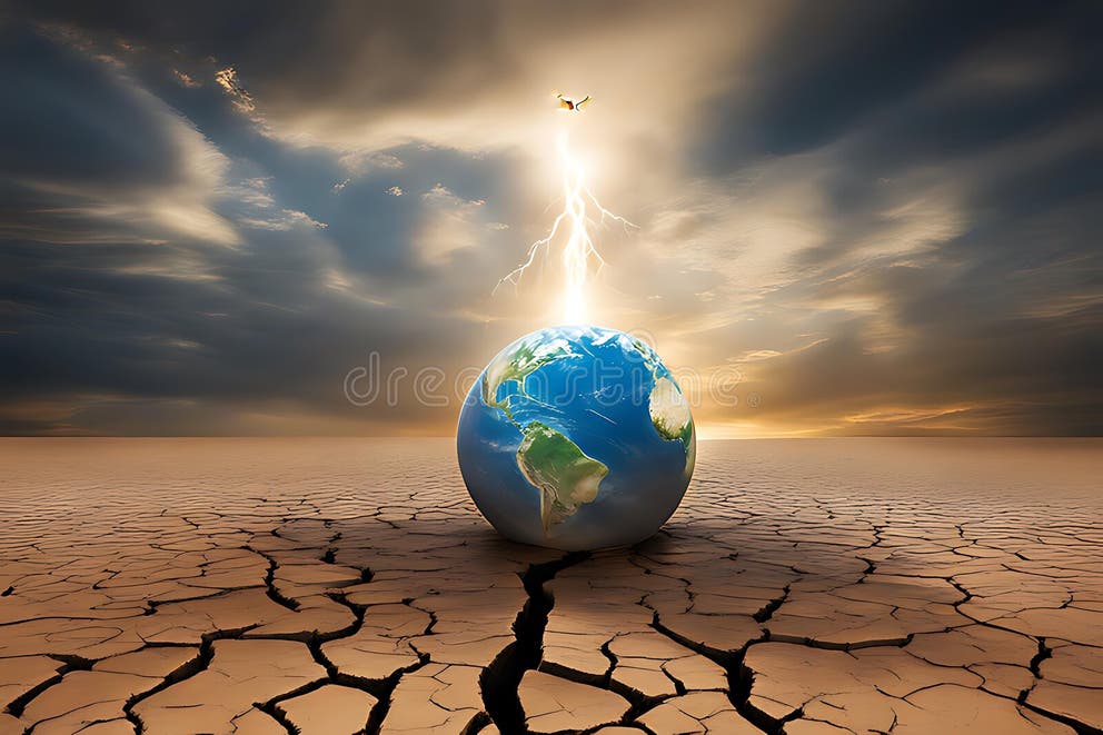 Earth in Peril: a Dramatic Depiction of Climate Change Stock ...