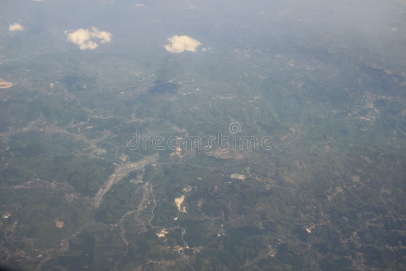 Earth Photo from High Above Ground Stock Photo - Image of blue, aerial ...