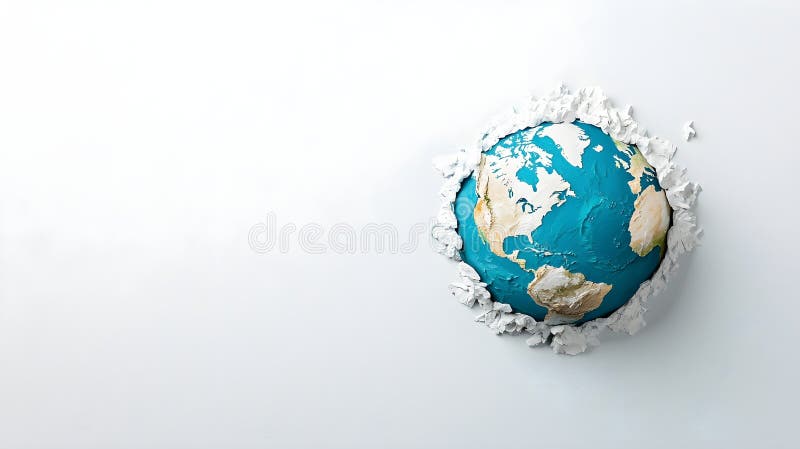 Earth Pierced by Cracks, Depicting Global Vulnerability Stock ...