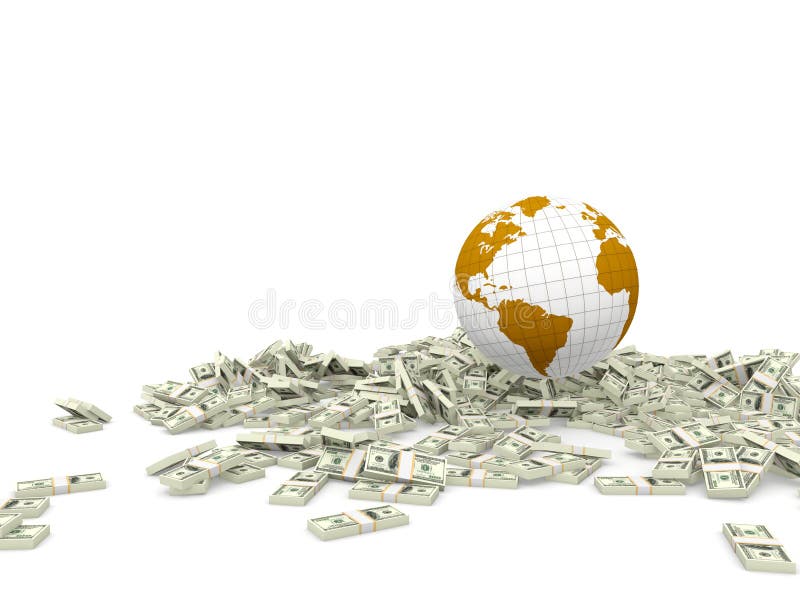 Earth vs money stock illustration. Illustration of scales - 12690496