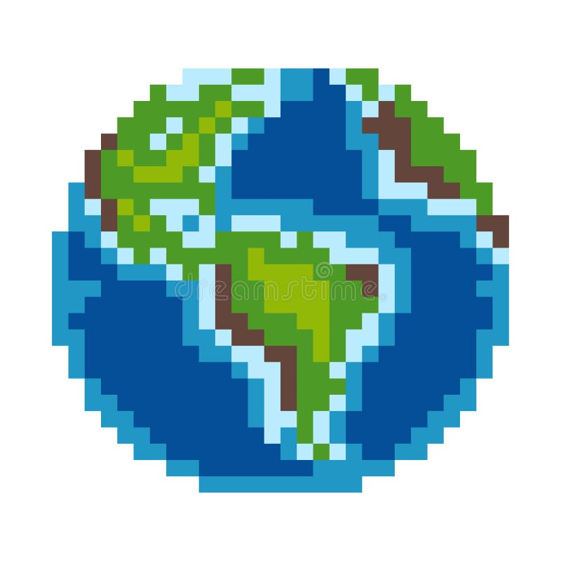 Earth day pixel art stock vector. Illustration of world - 214439660