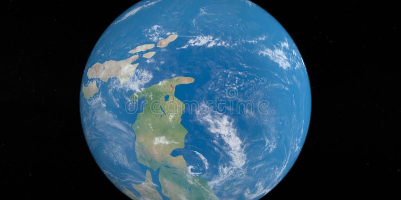 Earth Planet with Ancient Supercontinent Pannotia Stock Illustration ...