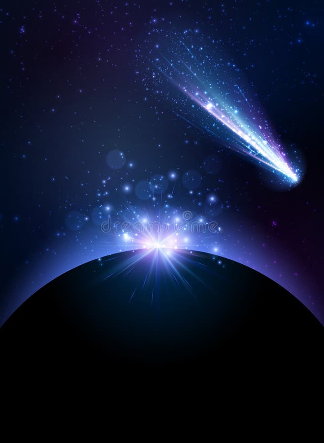 Comet background stock vector. Illustration of shooting - 63047688