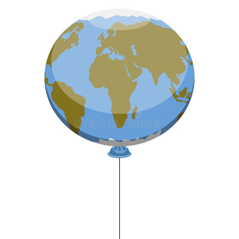 Earth planet balloon stock vector. Illustration of organic - 138369637