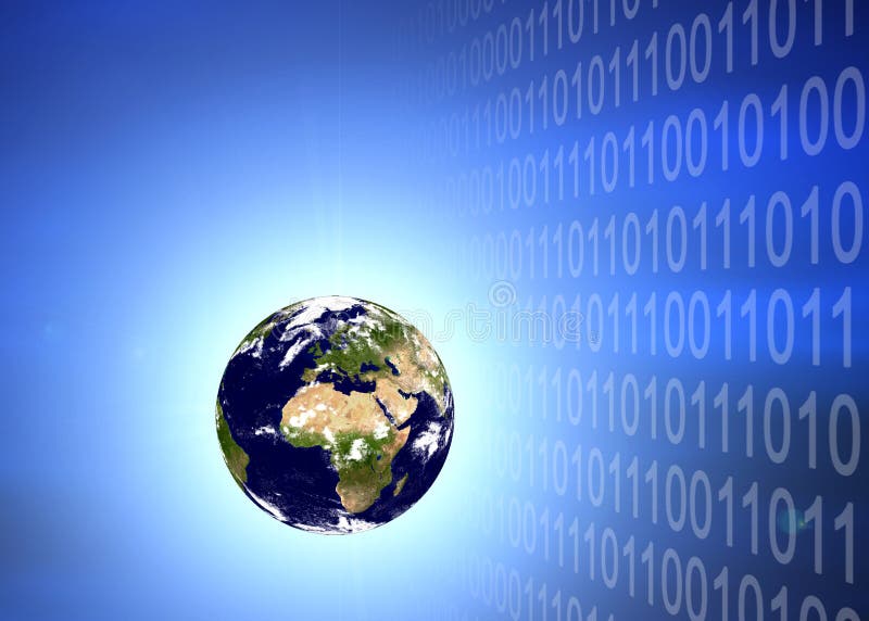 Earth Planet In Binary Code Stock Illustration - Illustration of ...
