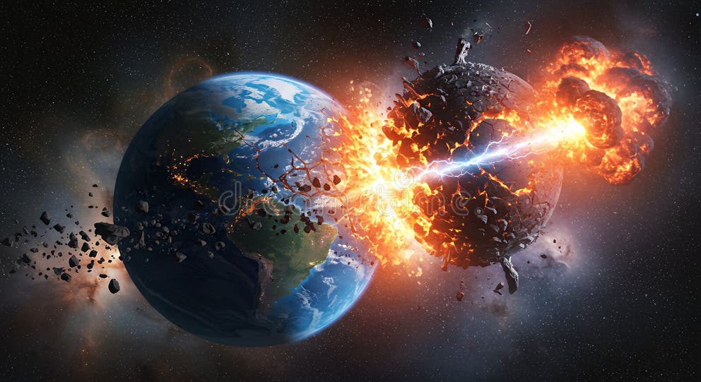 Earth Planet Destruction Cataclysm with Explosion in Outer Space ...
