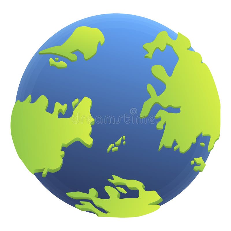 Earth Planet. Globe Texture Map in Flat Style. Earth View from Space ...
