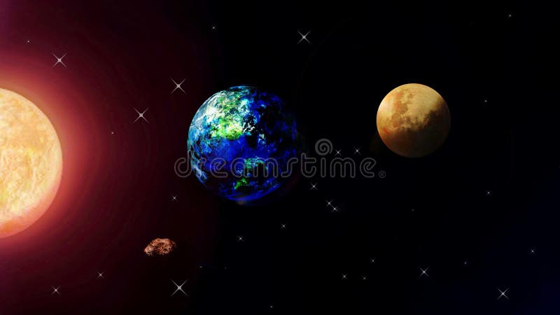 Earth is the only Planet that Has Life. Stock Illustration ...