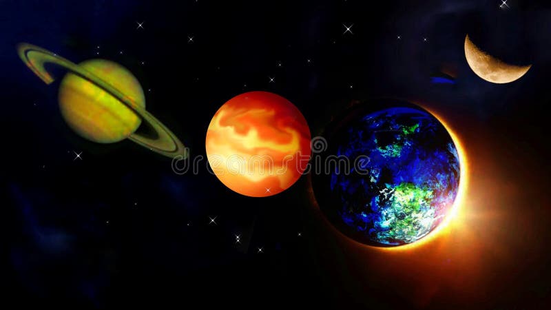 Earth is the only Planet that Has Life. Stock Illustration ...