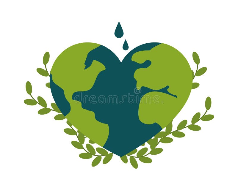 Heart earth planet stock vector. Illustration of countries - 273210843