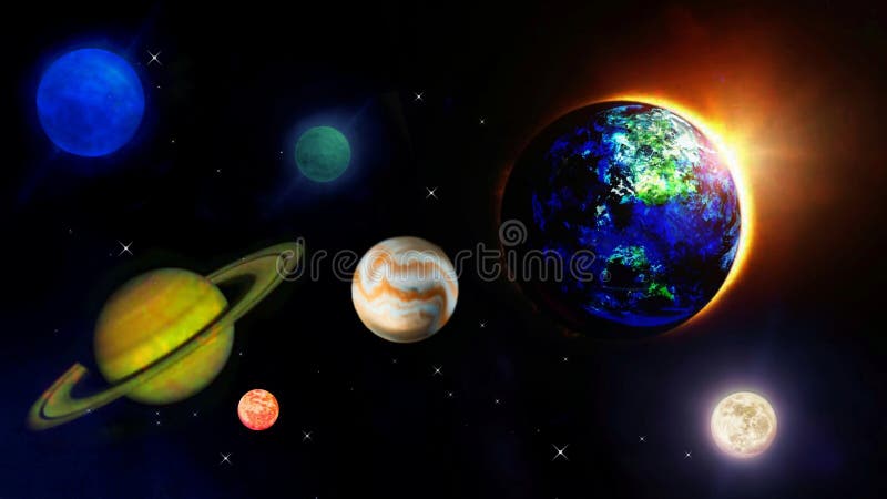 Earth is the only Planet that Has Life. Stock Illustration ...
