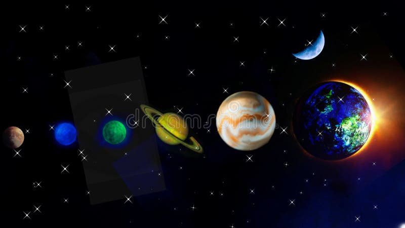 Earth is the only Planet that Has Life. Stock Illustration ...