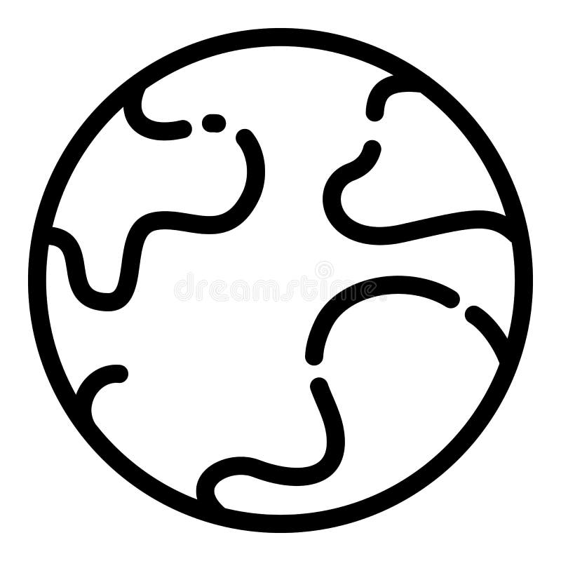 Earth Planet Icon, Outline Style Stock Vector - Illustration of nature ... Earth Planet Icon, Outline Style Stock Vector - Illustration of nature ...