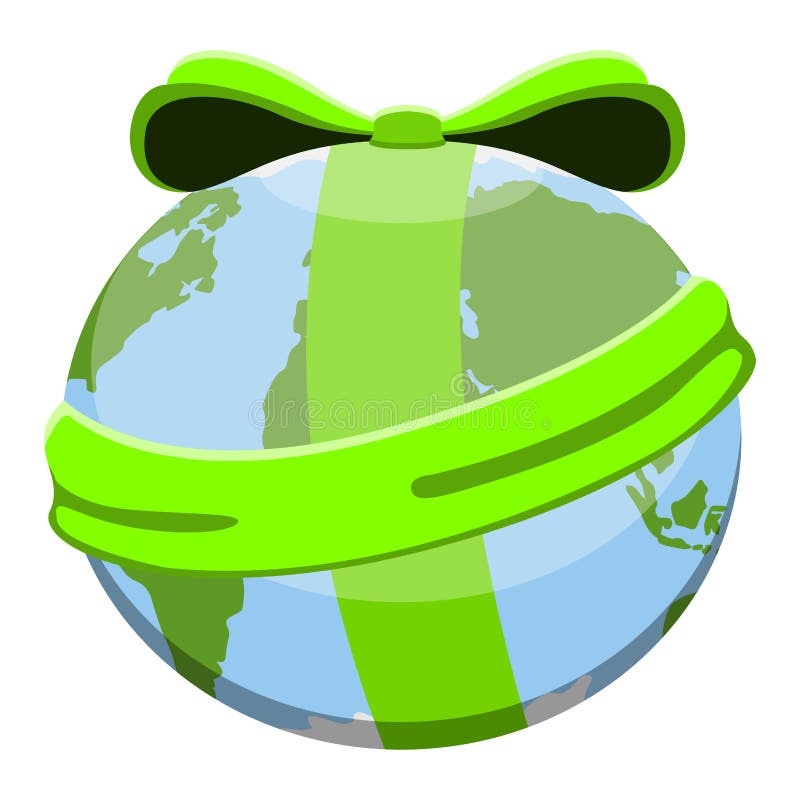 Earth planet with a ribbon stock vector. Illustration of vector - 138369085