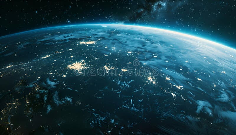 Earth Planet of Solar System. Data Exchange and Global Network Over the ...