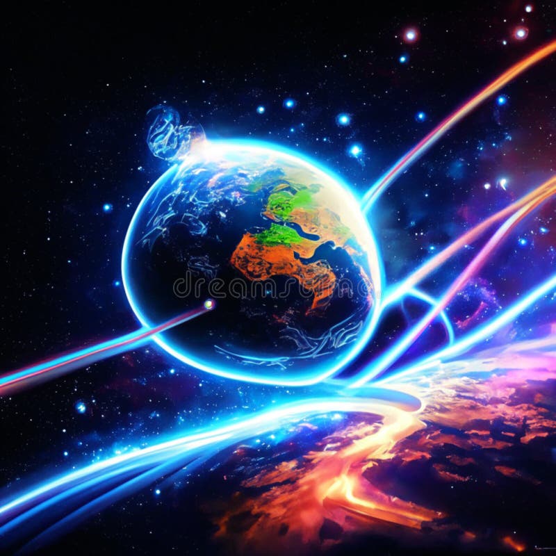 Earth Globe and Modern City Skyline. Global Business Concept Stock ...