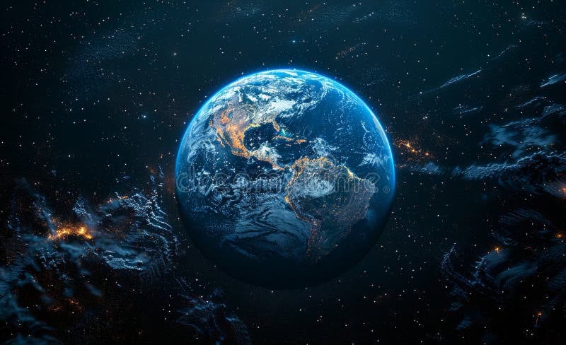 Earth Planet Viewed from Space. Planet Earth Stock Image - Image of ...