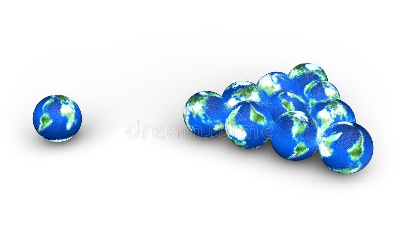 Earth Planets As a Billiard Balls Stock Illustration - Illustration of ...