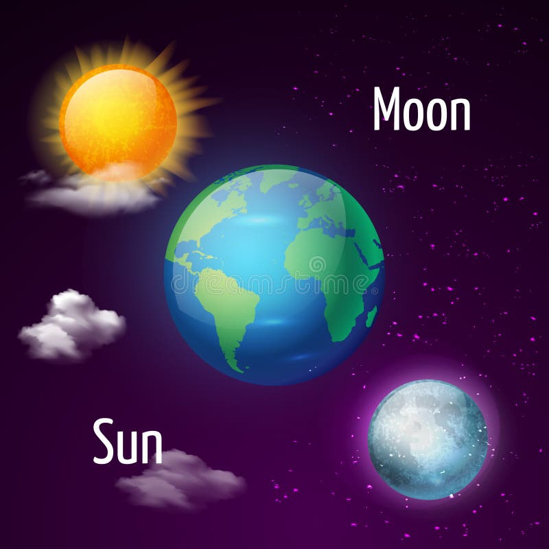 Earth Positions Cosmos Background Stock Vector - Illustration of ...