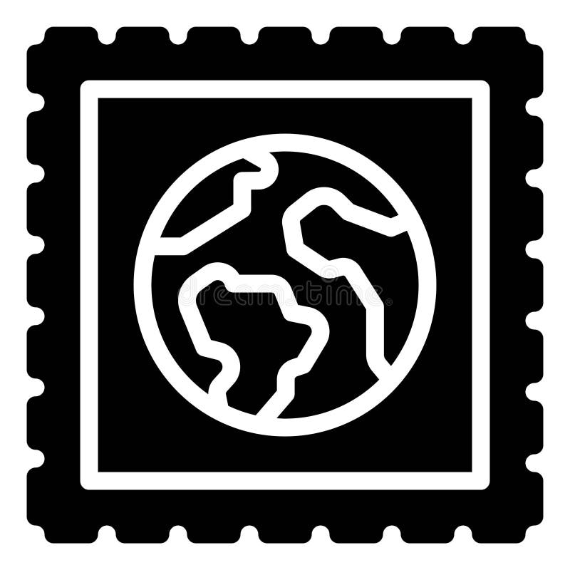 Earth Postage Stamp Icon, Earth Day Related Vector Stock Vector ...