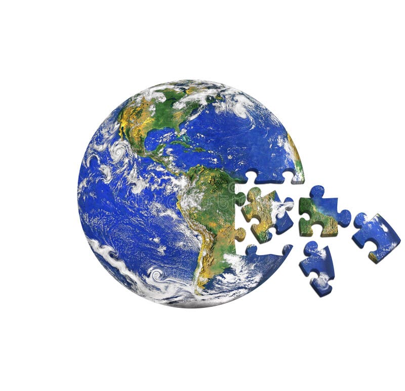 Earth Puzzle stock illustration. Illustration of fall - 3191365