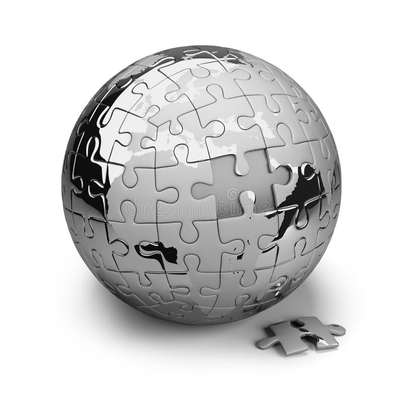 Abstract Vector Puzzle Piece Globe - Logo / Icon Stock Vector ...