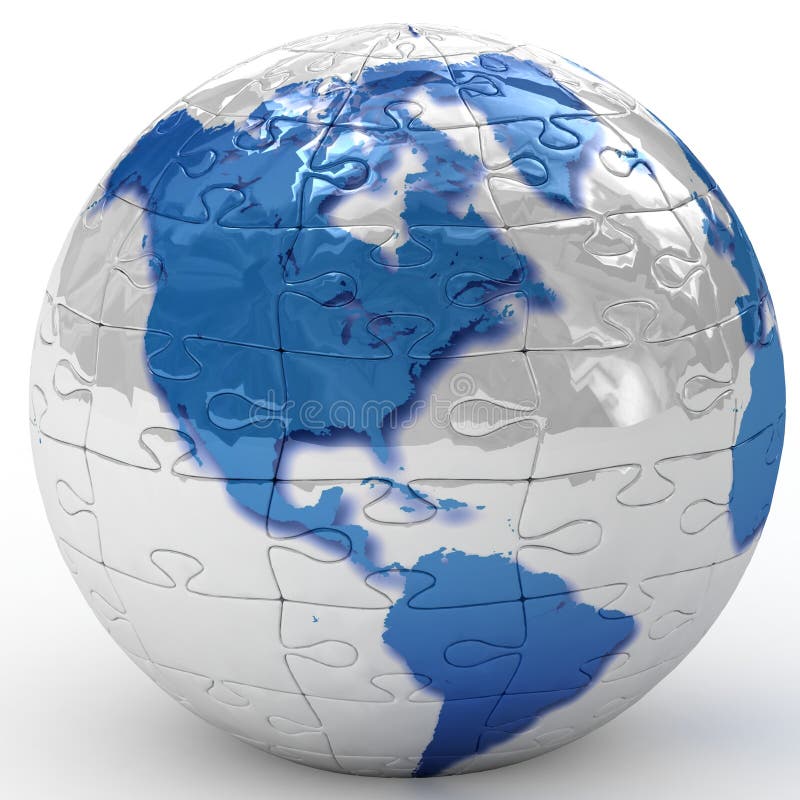 The Earth Puzzle stock illustration. Illustration of artwork - 1857264