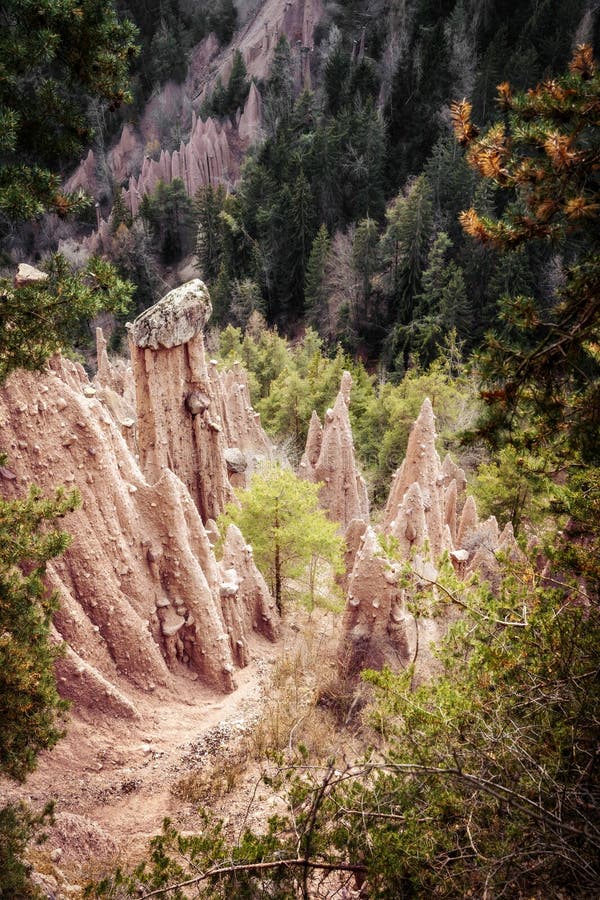 Earth Pyramids in the Dolomites, Italy Stock Photo - Image of bolzano ...