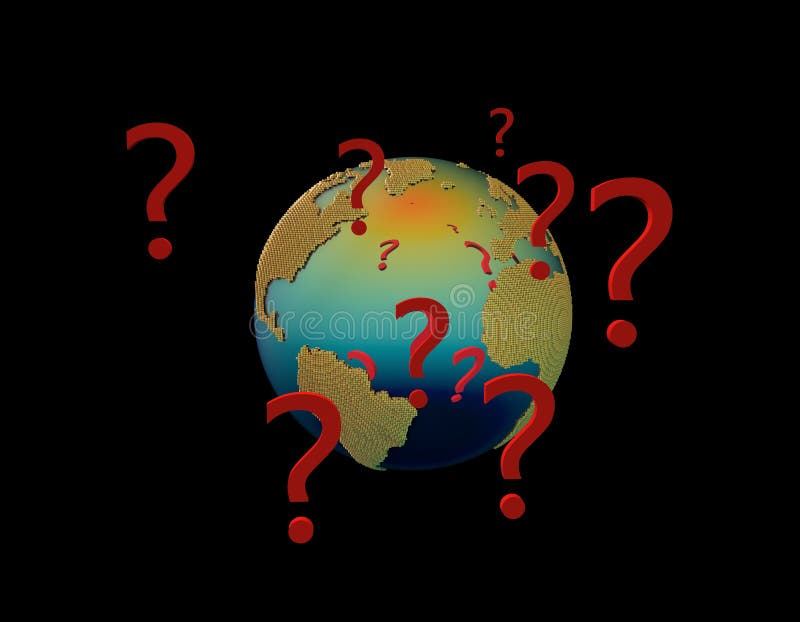 Earth And Question Mark From Stars Stock Illustration - Illustration of ...