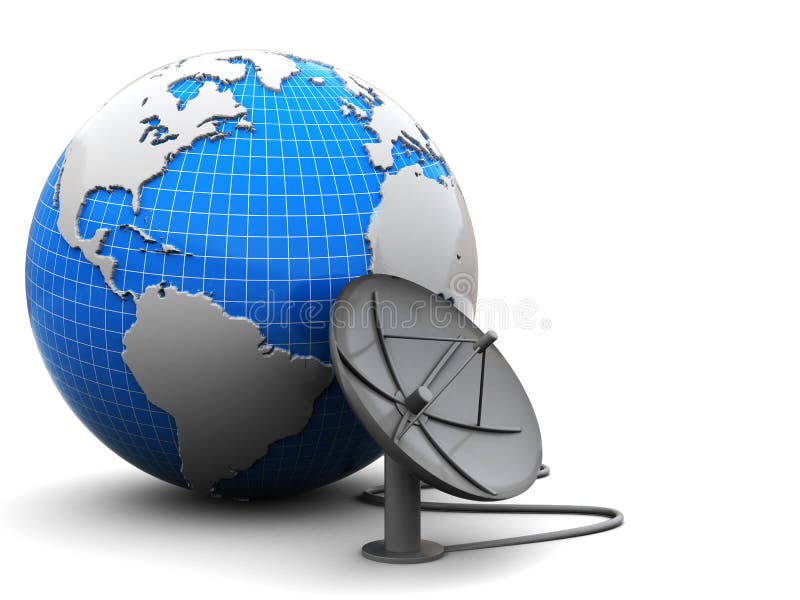 Earth and radio-aerial stock illustration. Illustration of industry ...