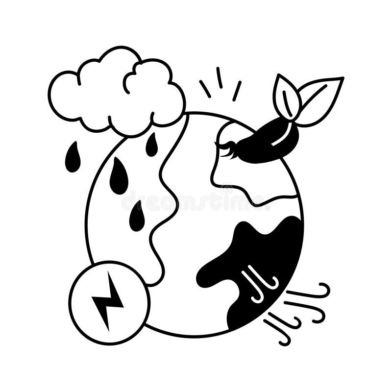 Earth with Raindrop, Symbolizing Climate Changes and the Water Cycle ...